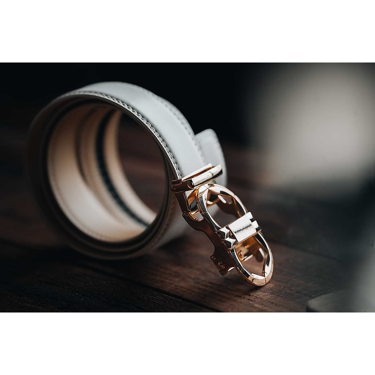 Tonywell Men's Leather Designer Belt with Fashion Comfort Click Buckle Exact Fit