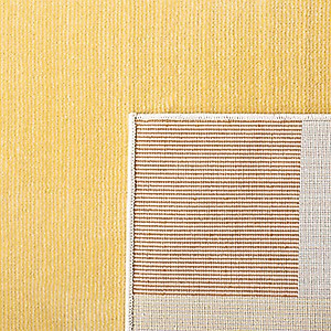 SAFAVIEH Orwell Collection 6&#039;7&quot; Square Beige / Yellow ORW369B Mid-Century Modern Non-Shedding Living Room Bedroom Dining Home Office Area Rug