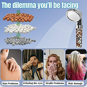 AHSNYLC 200g Shower Head Beads Refills - Mineral Shower Head Replacement,Ionic Shower Head Beads,Beaded Shower Head Filter for Filtered Shower Head