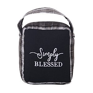 Elements Plaid Simply Blessed Weighted Fabric Door Stopper, Polyester