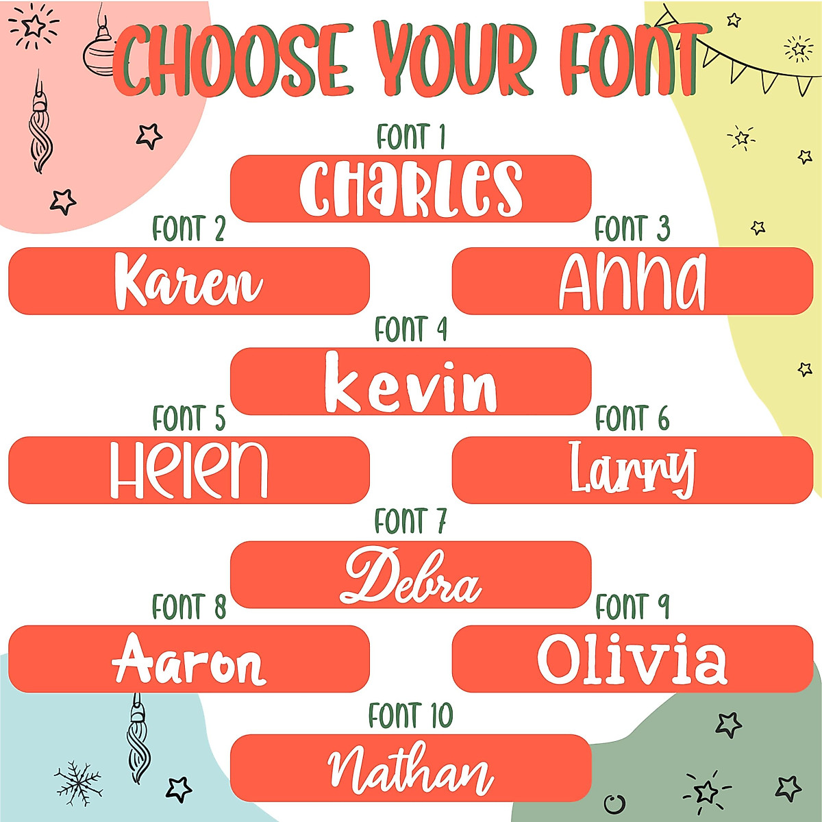 Custom Baby First Christmas Ornament 2023 with Babys Photo & Name - 10 Fonts - 3" First Christmas Ornament for Baby Boy, Girl - New Baby Gift - Babies 1st Christmas