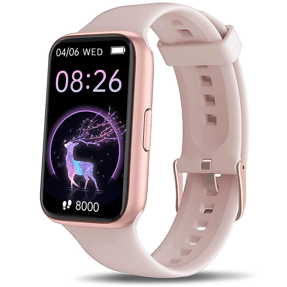 Efolen Smart Watches for Women Men, Smart Watch for Android Phones and iPhone, 1.47" Full Touch Screen Fitness Trackers IP67 Waterproof Sports Watch with Heart Rate Blood Oxygen Sleep Monitor(Pink)