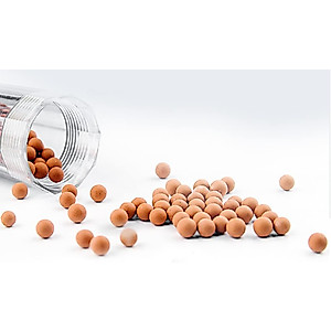 TUXBAWAY Filtration Stone Bead Balls Filter for Filtered Shower Head - Mineral Stone Filter for Purifying Water (Red Gray)