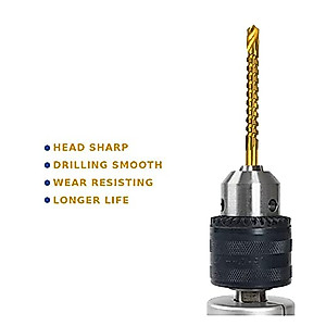 VIEUE Drill Bits 4/6 Piece Cobalt Bit Set Spiral Metric Composite Tap Bit Tap Twist Bit Wood Drill for Cutting Drilling Slotting (Color : 3 4 5 6 6.5 8MM)