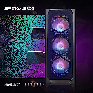 STGAubron Gaming Desktop PC Computer,Intel Core I7 3.4 GHz up to 3.9 GHz,Radeon RX 580 8G GDDR5,16G RAM,512G SSD,WiFi,Bluetooth 5.0,RGB Fanx6,RGB Keyboard&Mouse&Mouse Pad,RGB BT Sound Bar,W10H64