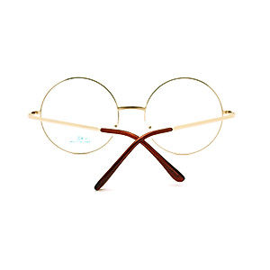 PASTL Super Oversized Round Circle Frame Clear Lens Glasses Gold