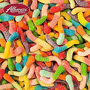 Albanese World's Best Sour 12 Flavor Mini Gummi Worms Candy, 32 Oz Bag