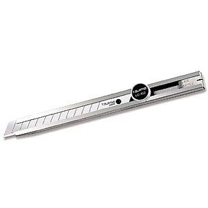 Tajima LC-302 Stainless Steel Precision Craft Dial Lock Snap-Blade Knife with 3 Endura 3/8" x 13-point Blades