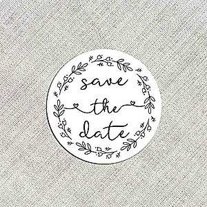 120 x Save The Date Stickers, Wedding Labels, Wedding Invitation Seals, Save The Date Labels, Envelope Seals, Envelope Labels, Wedding Stickers