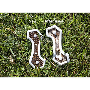 ONTWOPETS 2in 1 Dog Chew Toys for Aggressive Chewers - Nylon Dog Chew Toy with Edible Treat Layer (Bone_New, Large)