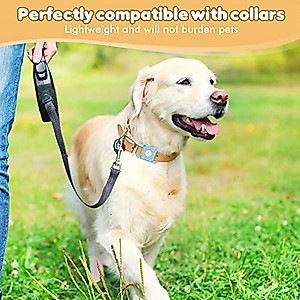 Airtag Dog Collar Holder, Silicone Apple Airtag Holder for Dog Collar, Waterproof Protective Air Tag Holder Case Compatible with Cat Dog Collars Loop & Backpack Accessories - Blue