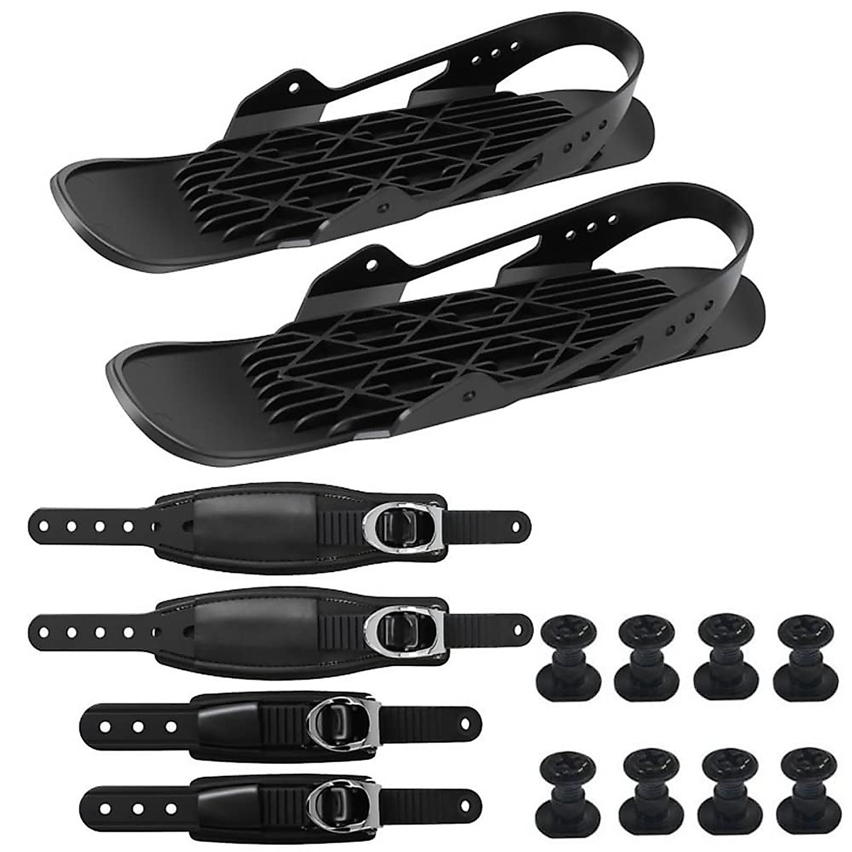 Mini Short Ski Skates for Snow, KEYUSHOP Kid Adult Adjustable Shortest Snowskates Snow blades Skiboards Skis for Winter Shoes, Attach to Skis Boots or Snowboard Boots, for Winter Skiing Equipment