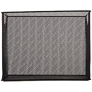 U Brands Mesh Steel Desktop Hanging File Holder, Letter Size, 12.4" x 9.53" x 5.5", Black - 457U00-06