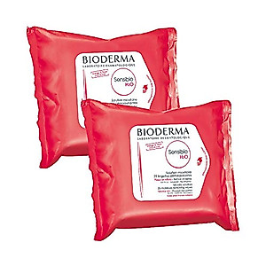 Bioderma - Sensibio H2O Makeup Remover - Gentle Cleanser and Unscented - Biodegradable Makeup Wipes for Sensitive Skin