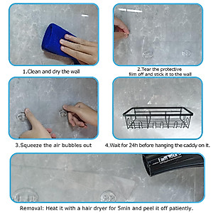 HSD Houseware Corner Shower Caddy Adhesive Replacement 4 PCS, Waterproof No Drilling Shower Shelf Adhesive Replacement, Self Adhesive Hooks for Hanging Soap Dish Towel Holder Toothbrush Holder