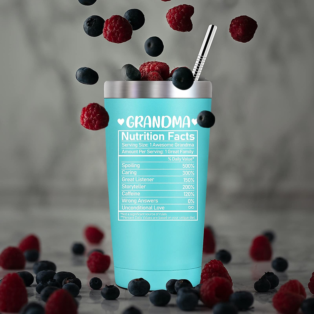 SpenMeta Gifts for Grandma - Great Grandmother Gifts from Grandchildren - Birthday, Christmas, Mothers Day Presents for Granny, Nana, Grammy - Vacuum Insulation Grandma Tumbler