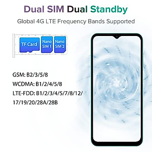 Ulefone Note 14 Unlocked Smartphone - 6.52-inch HD+ Android 12 OS 7GB RAM+16GB ROM 4500mAh Battery 5MP Front Camera 3-Card Slot Glove Mode Supported GPS/Type C Unlocked Mobile Cell Phone (Green)