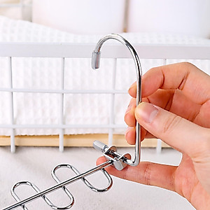 MCPINKY 4PCS Metal Space Saving Hangers, Cascading Space Saving Hanger Stainless Steel Hanger for Travel Closet Clothing Storage