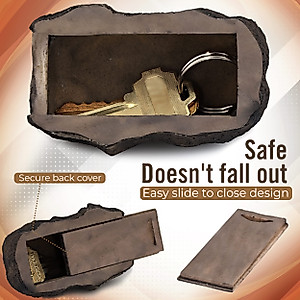 RamPro Hide-a-Spare-Key Fake Rock - Looks & Feels like Real Stone - Safe for Outdoor Garden or Yard, Geocaching (1)