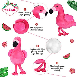 Skylety 6 Pieces Mini Flamingo Stuffed Animal Plush Toys 5 Inch Flamingo Party Favors Valentine Day Gift Pink Flamingo Hanging Ornaments Keychain Decorations for Women Birthday(Pink)