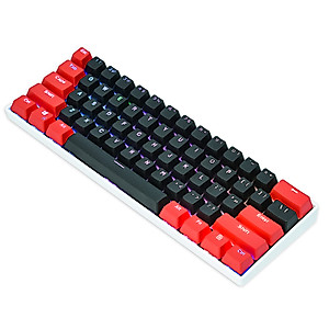 Fogruaden PBT Keycaps Red and Black Keycaps 60 Percent, OEM Profile Custom keycaps Set, Suitable for Cherry MX Switch Mechanical Keyboard