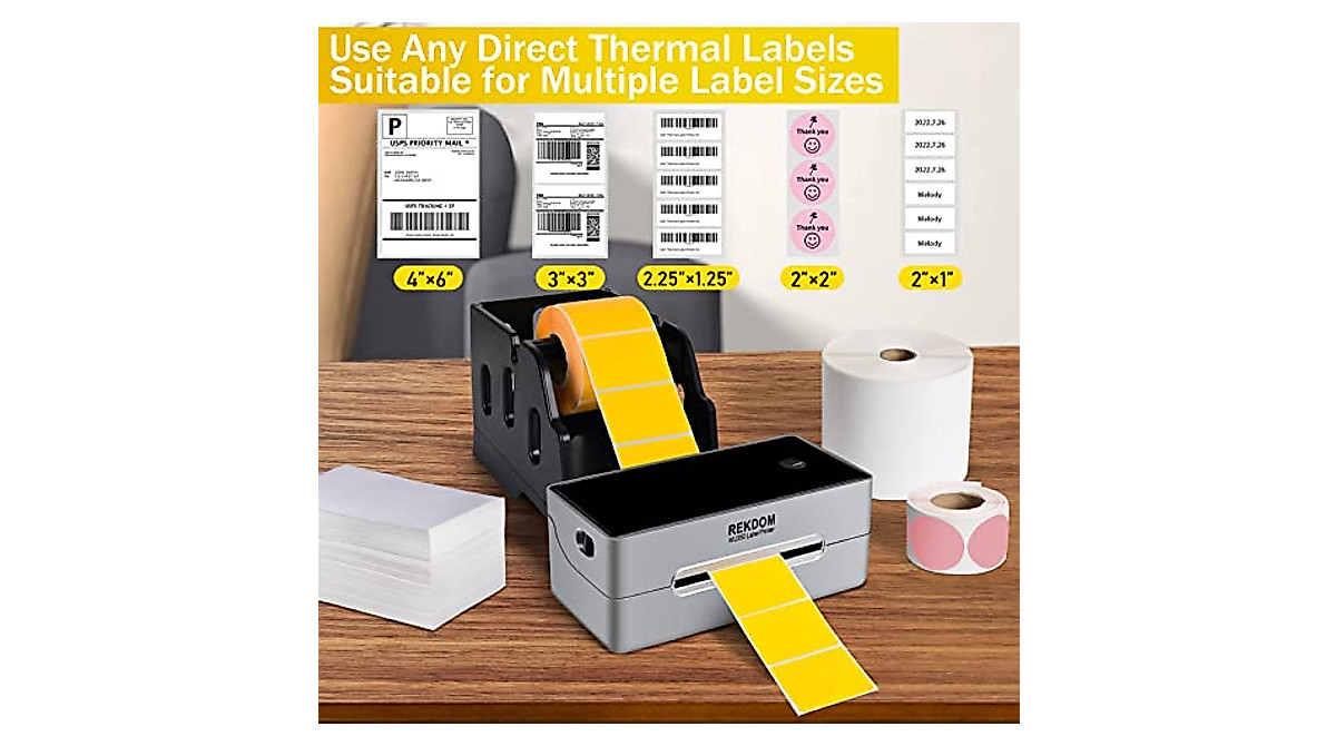 REKDOM Wireless 4x6 Shipping Label Printer - WiFi, No Ink