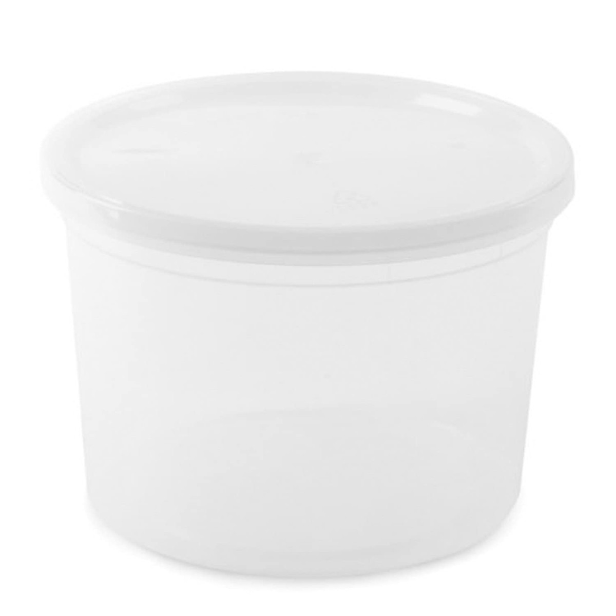 Nicole Fantini Deli Containers with Lids 64oz. Leakproof 40 Sets BPA-Free Plastic Food Storage Cups Clear Airtight BS1758 64 oz Deli Container