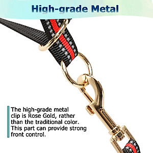 BARKLESS Muzzle Leash for Heavy Pullers, No Pull Stylish Head Halter for Medium Large Aggressive Dogs, Gentle Dog Face Harness Stops Pet Pulling and Choking on Walks, Adjustable Head Collar (XL, Red)