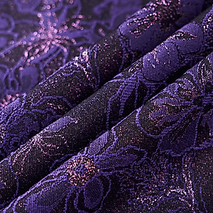 Tuxedo Suits for Men 3 Piece Regular Fit Men's Suit Set Floral Pattern Blazer Jacket Waistcoat Pants Purple L