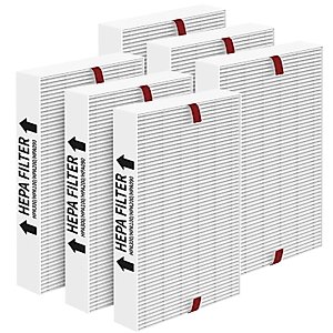 6 Packs H13 True HEPA Replacement Filter R Compatible with HPA100 HPA200 HPA300 Air Puri-fier