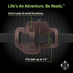 1791 EDC Multitool & Flashlight Holster, Leather EDC Organizer Belt Pouch Fits Multitool, Knife, Flashlight, Keys - Compatible with Heavy Duty Leatherman, Gerber, SOG
