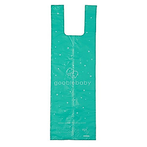 Goobie Baby Diaper Bag Dispenser, Includes Roll of Unscented Disposable Refill Bags | Waste Bag Holder for Stroller (Black Triangle Dispenser + 1 Roll)