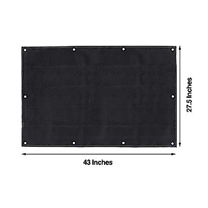 Tactical Patch Display Panel Holder Board for Military Army Combat Morale Uniform Hook and Loop Emblems, 43 Inches x 27.5 Inches (Large), with 1 Flag Patch Included