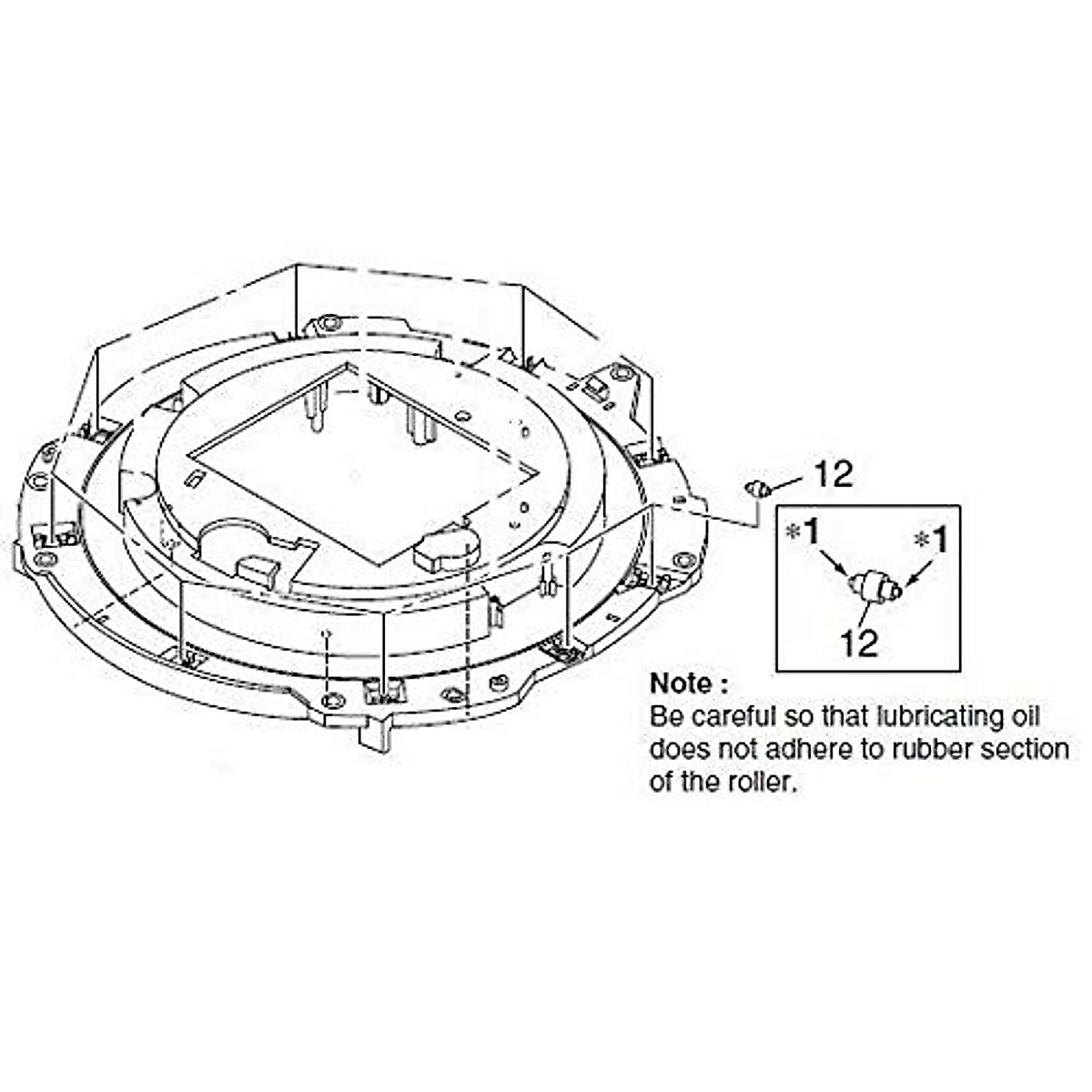 5x Jog Wheel Platter Roller A Assy DXB1825 For Pioneer XDJ-700 CDJ-1000MK2 CDJ-1000MK3 DVJ-1000
