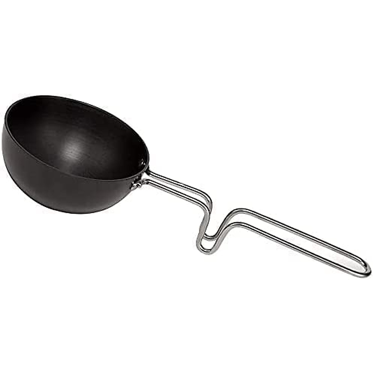Tanish Trading Aluminium Mini Tadka Pan/Frying Pan with Handle, 2.5 mm Thickness, Black