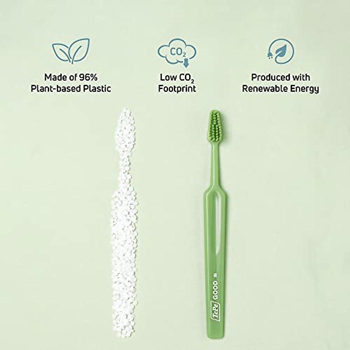 TEPE Good Soft-Bristle Toothbrush for Adults and Teens, Pack of 3, Regular