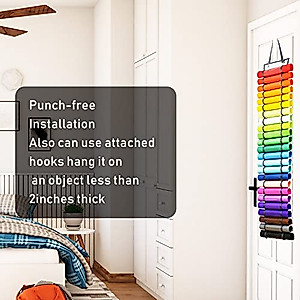 Vinyl Rolls Storage Rack, Vinyl Roll with 24 Compartment Volume Compartments Wall Mount/Door, Vinyl Storage Rack for Craftsmanship (Gray)