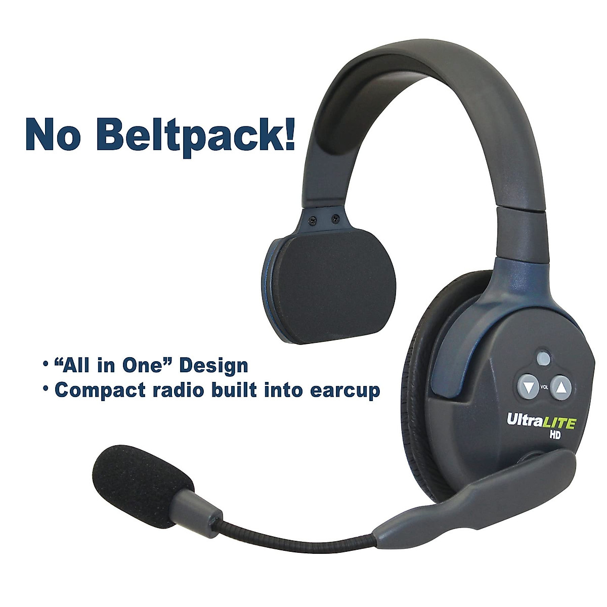 EARTEC UL3S Ultralite-HD 3-Person Full Duplex Wireless Intercom Headset Communication System, Single Ear Headsets, Up to 1000ft Range, U.S. Company