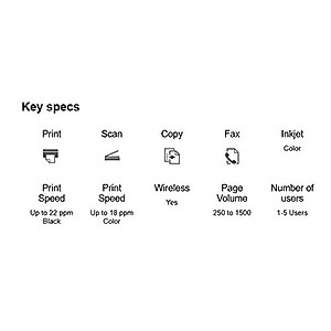 HP OfficeJet Pro 8715 All-in-One All-in-One Touch Screen Bluetooth Wireless Black Printer