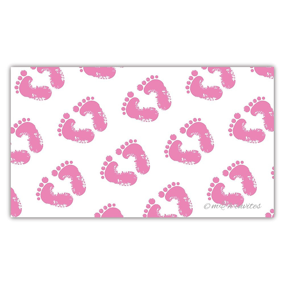 50 Pink Baby Feet Diaper Raffle Tickets - Girl Baby Shower Game