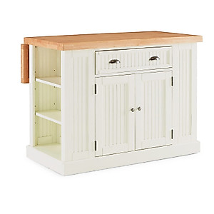 homestyles Nantucket Off-White Kitchen Island and Homestyles Nantucket Pantry, 30", Off White