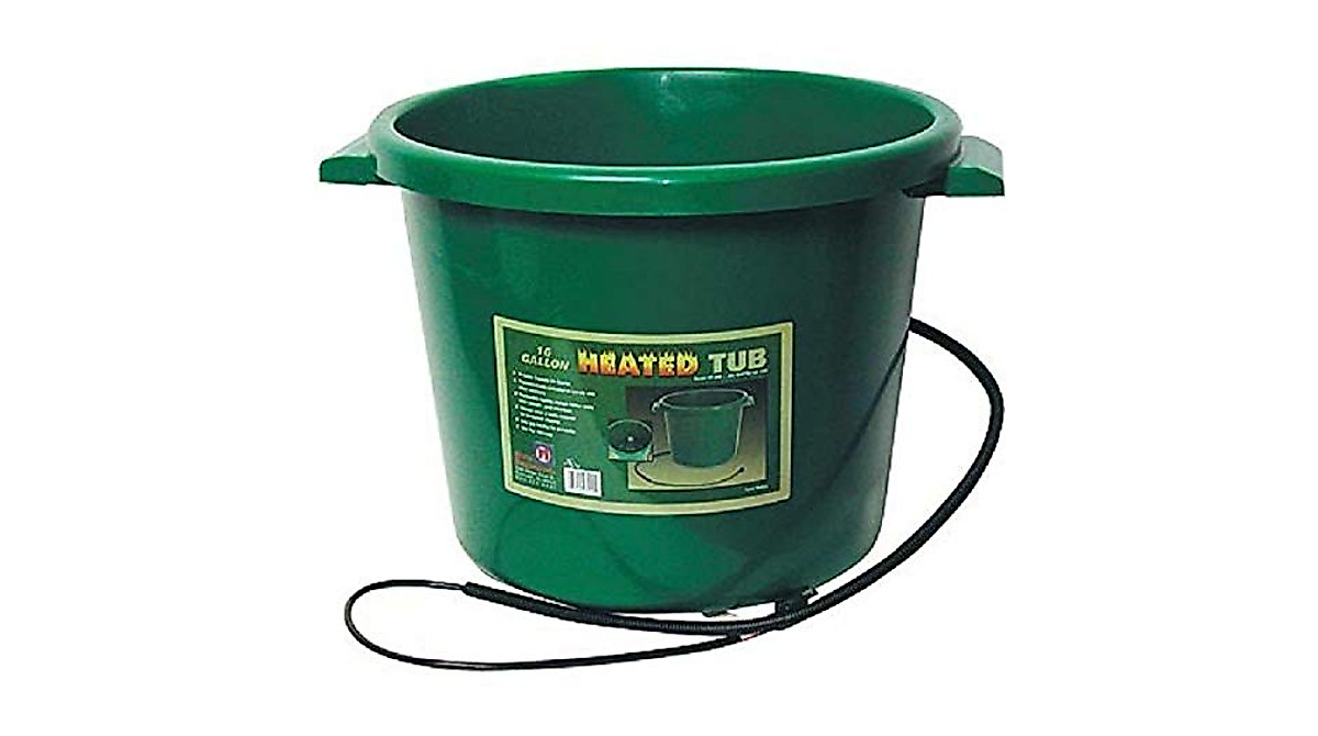 Farm Innovators 16-Gallon Heated Livestock Water Bucket - Keeps Water ...