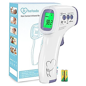 Digital Thermometer for Adults and Kids, No Touch Forehead Thermometer for Baby, 2 in 1 Body Surface Mode Infrared Thermometer with Fever Alarm and Instant Accuracy Readings