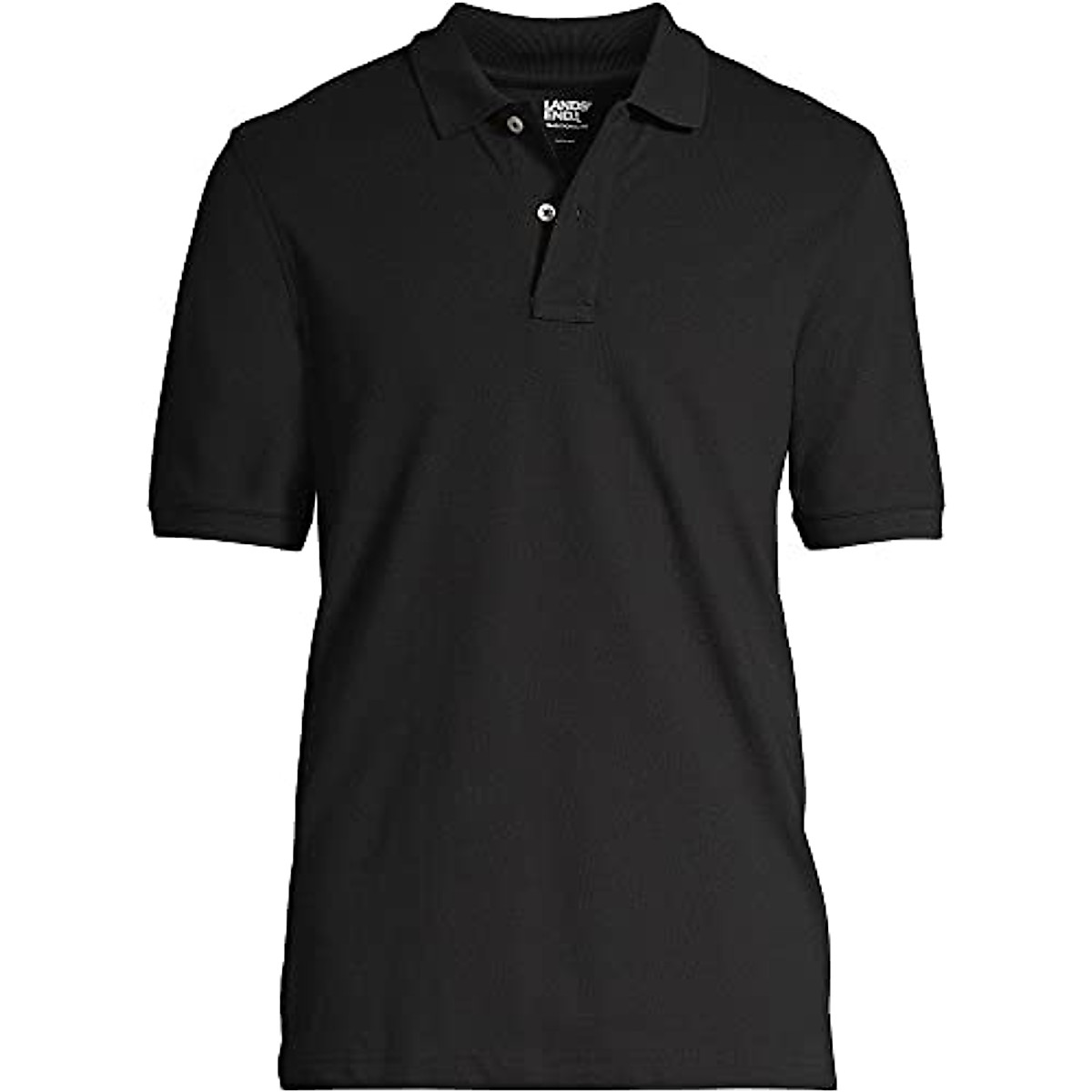 Lands' End Mens Short Sleeve Comfort First Mesh Polo Black Regular X-Large