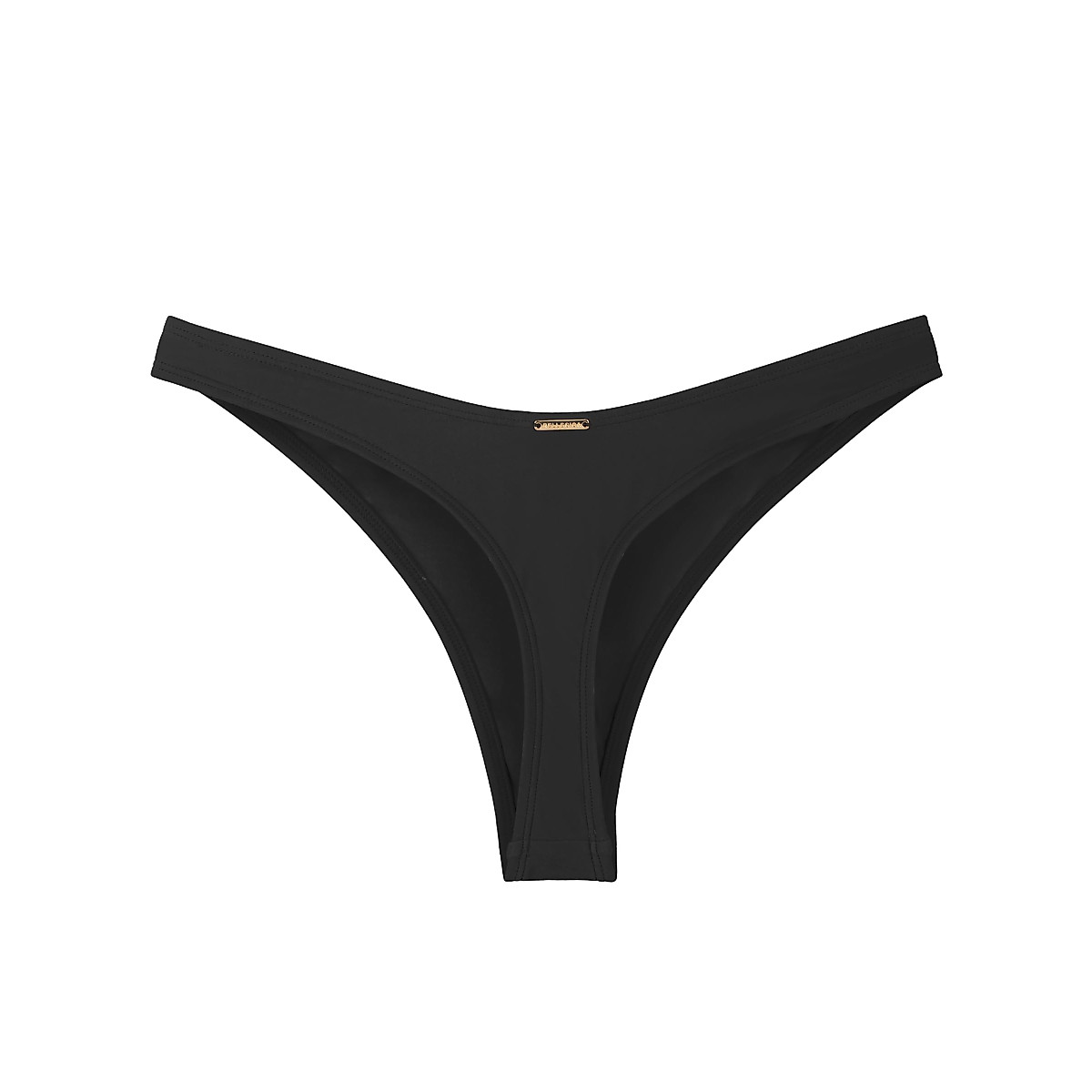 RELLECIGA Women's Black High Cut Thong Bikini Bottom Size X-Large