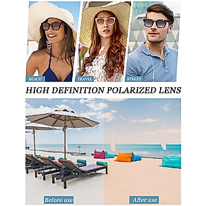 Xuhal 4 Pairs Polarized Sunglasses for Women Men Classic Square Trendy Sunglasses for Women Boys Girls UV Protection Lens Sunnies Vintage Eyewear Retro Trendy Shades Sun Glasses, 4 Styles