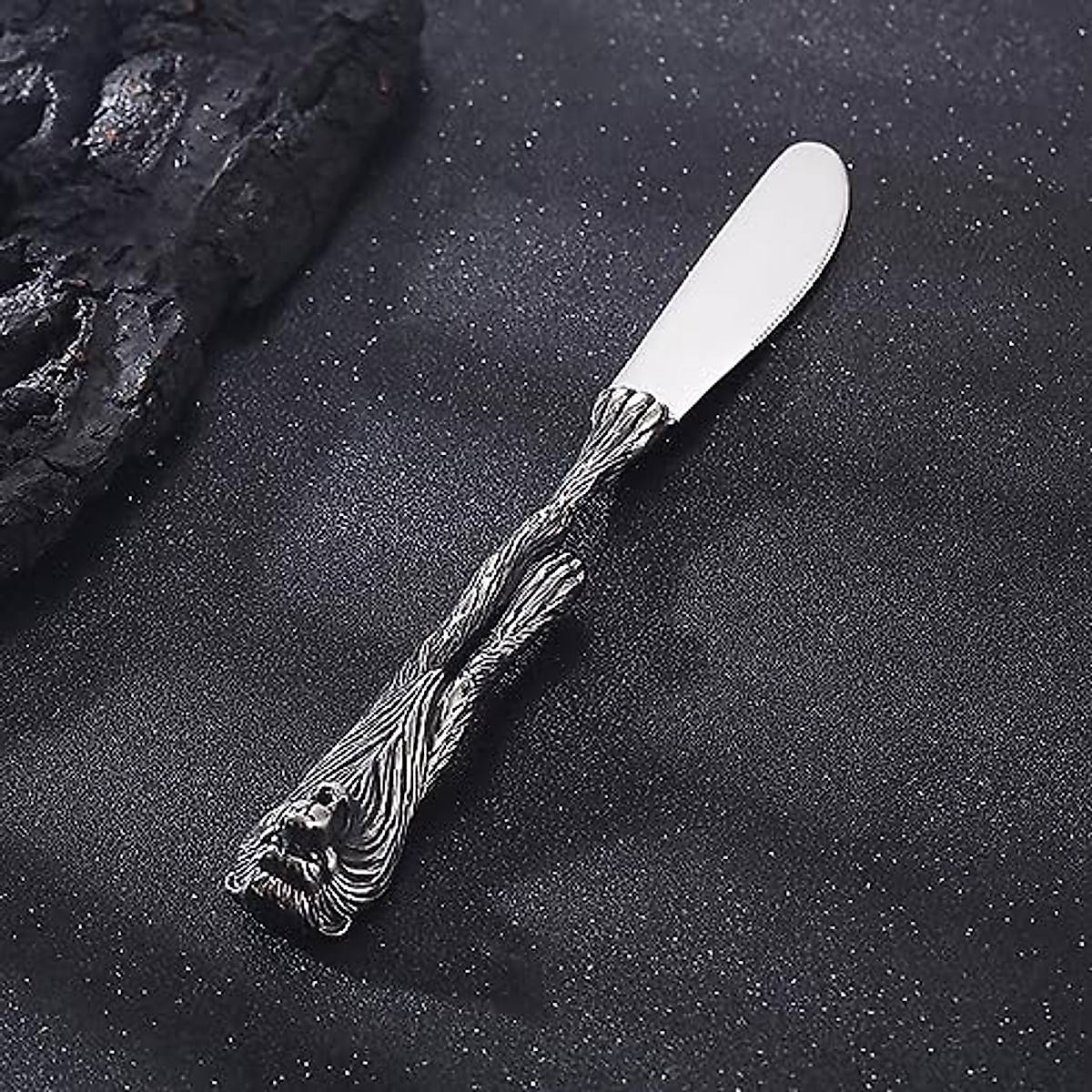 Silverware Set Handmade Badass Lion Cutlery Set Premium Stainless Steel Utensils,Including Knife/Fork/Spoon,Halloween Cutlery Utensil Set Silverware Set Gift For Gothic Punk Lover