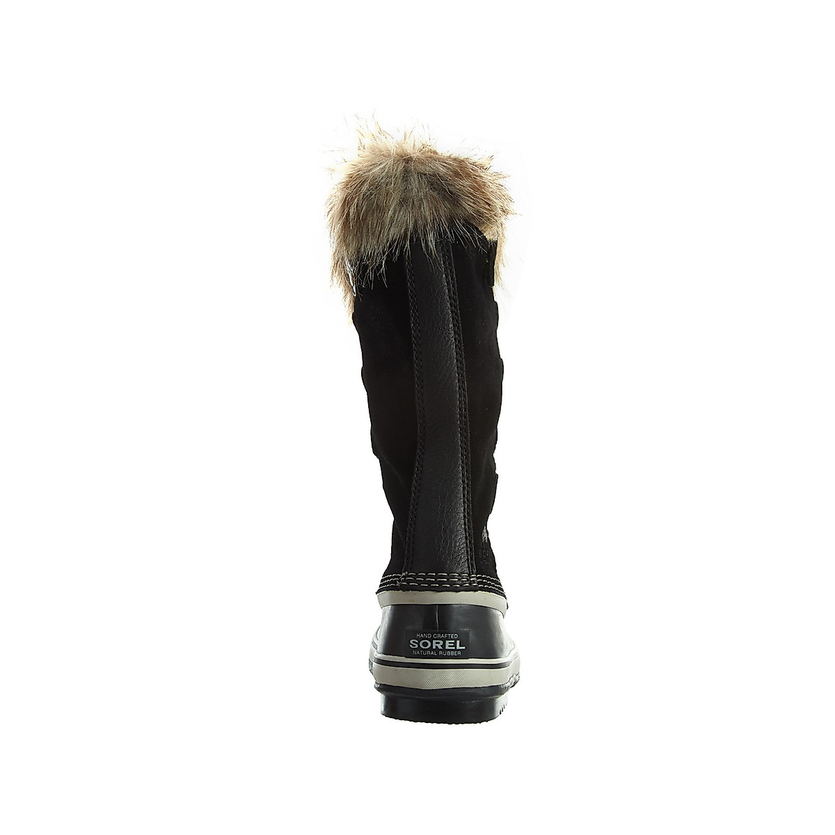 Womens Sorel Joan of Arctic Faux Fur Cuff Warm Winter Waterproof Boots - Black/Quarry - 10