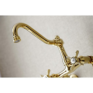 Kingston Brass KS3222BEX Essex Kitchen Faucet, Polished Brass
