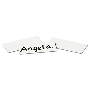 Quartet Magnetic Strips, 7/8-Inch x 2-Inch, Rewritable, White, 25 per pack (MWS)